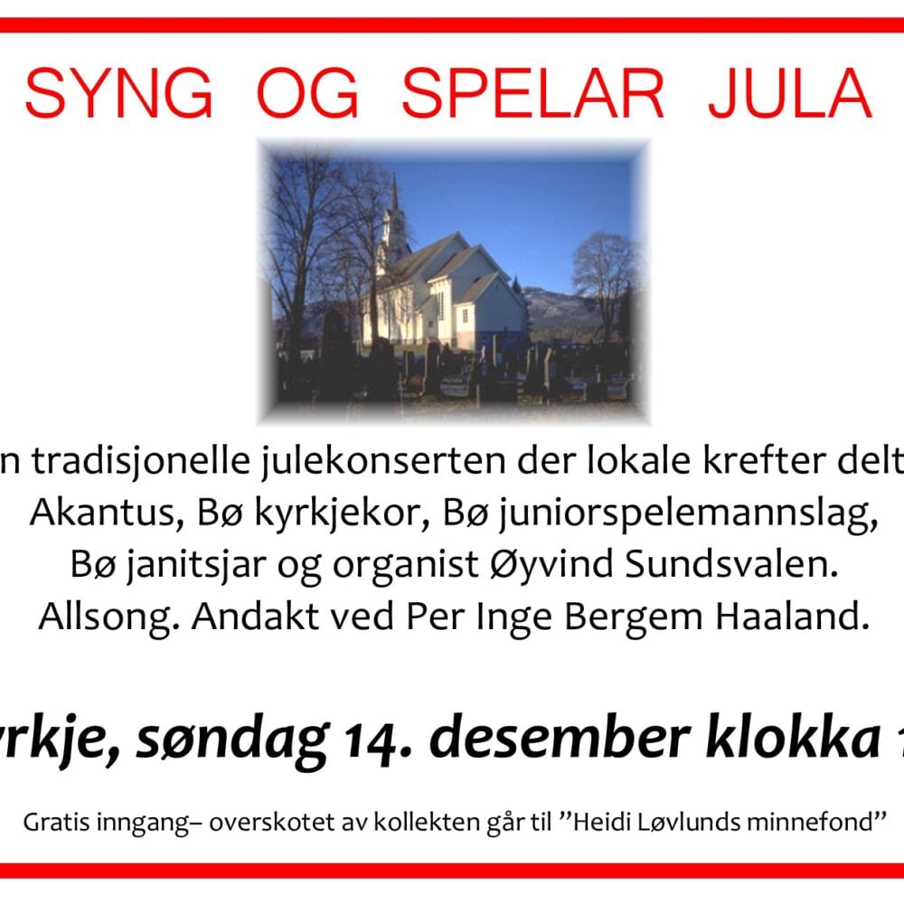 Hva skjer i Bø, Midt-Telemark og Nome? - Arrangementskalender